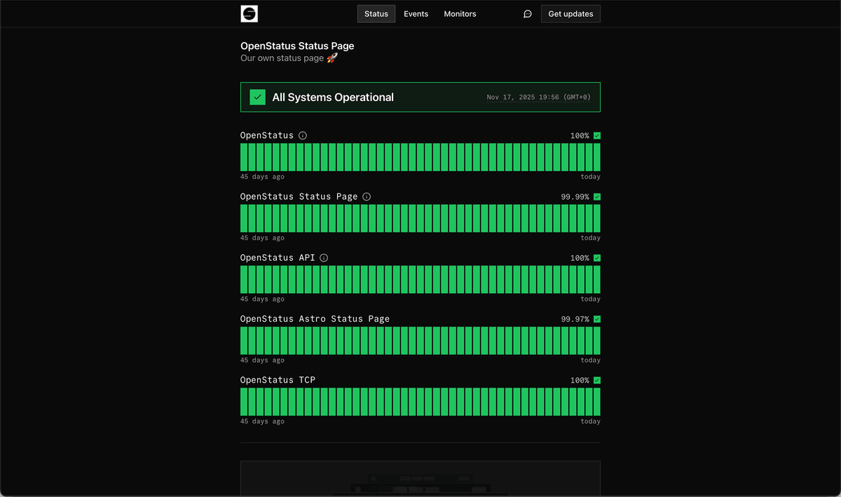 Status Page | openstatus