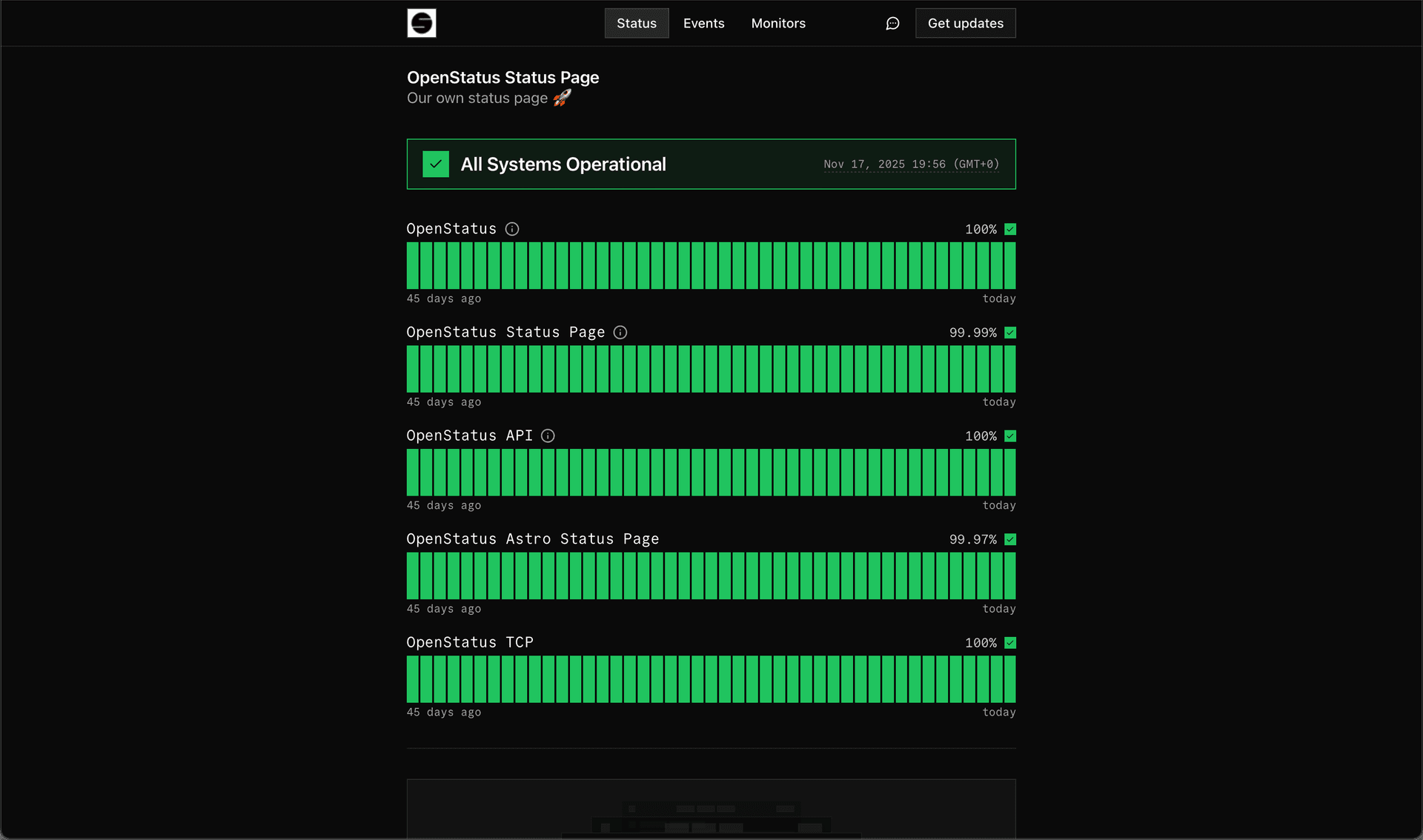 Status Page | openstatus