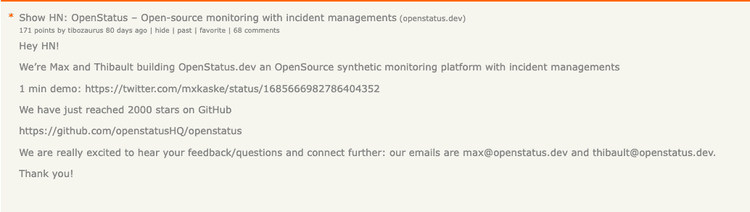 Our 2023 year in review. | openstatus