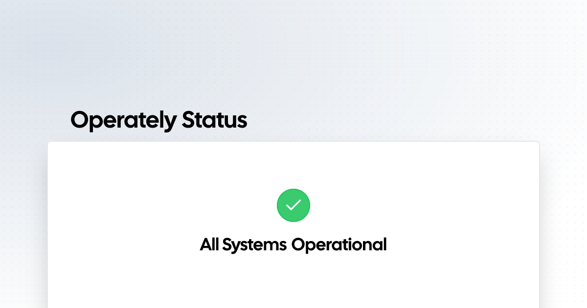 Operately Status | Status Page