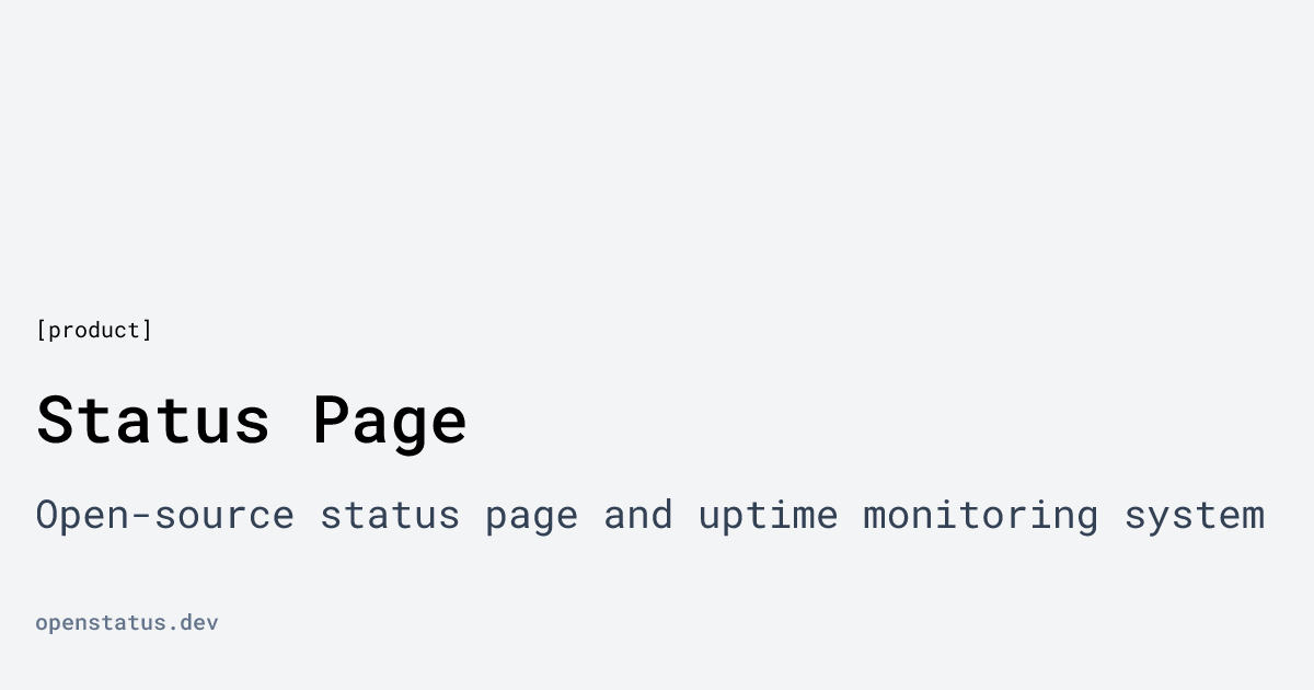 Status Page | openstatus